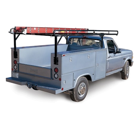 WEATHERGUARD BLACK STEEL SERVICE BODY LADDER RACK W/CANTILEVER (1225 ...