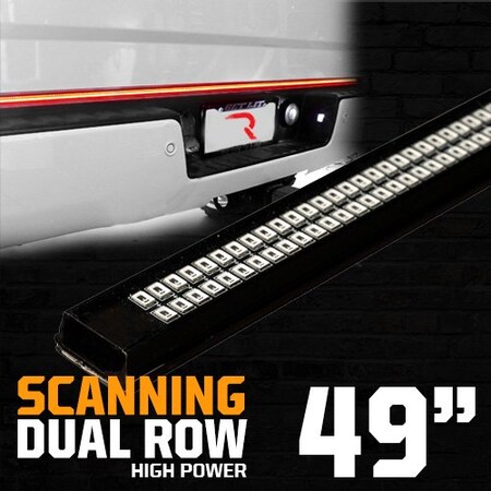 Recon 49IN TG BAR W/ULTRA HP DUAL ROW AMBER SCANNING LED TSS/ULTRA HP ...
