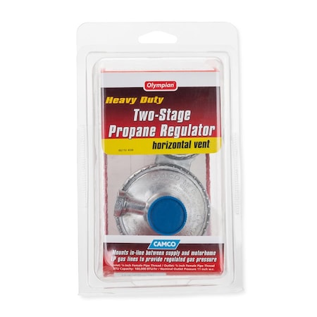Camco TWO STAGE REGULATOR-HORIZONTAL, CLAMSHELL 59323 | Zoro