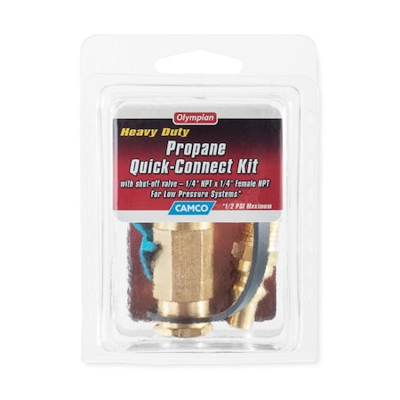 Camco LOW PRESSURE QUICK CONNECT VALVE, CLAMSHELL 59853 | Zoro