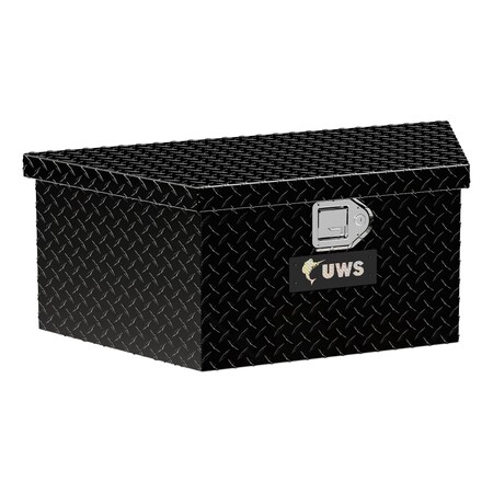 Uws 34" V-SHAPED LO-PRO UTILITY TRAILER BOX BLACK TBV-34-LP-BLK | Zoro