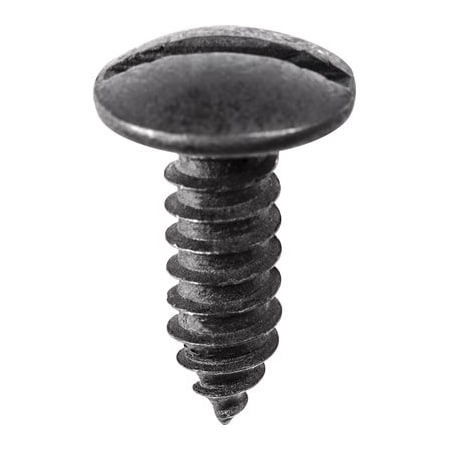 Auveco Sheet Metal Screw, #14 x 3/4 in, Black Truss Head Slotted Drive ...