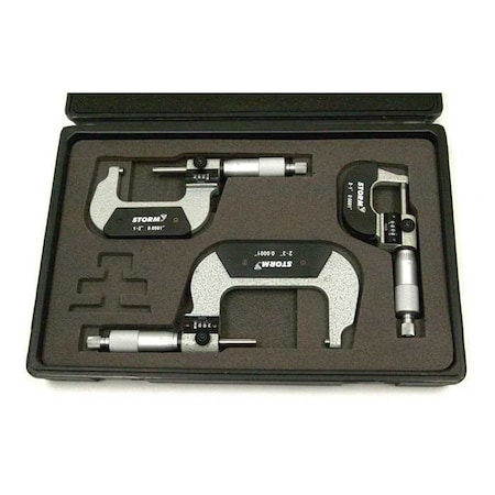 Central Tools MICROMETER MECHANICAL DIGITAL SET 0-3" CE3M213 | Zoro