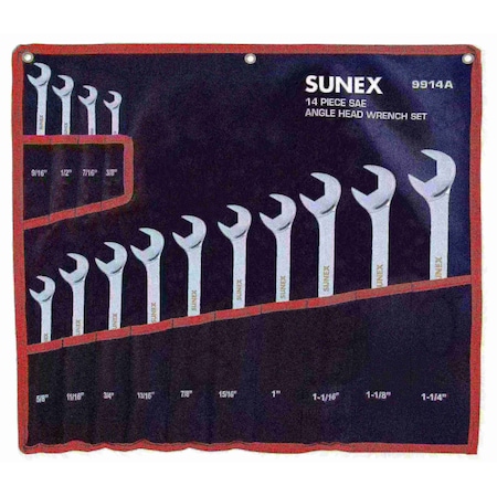 Sunex WRENCH SET ANGLED SAE 14PC 3/8 X 1-1/4 SU9914A | Zoro
