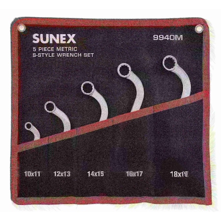 Sunex WR SET MET 5 PC S-STYLE DBL BOX END SU9940M | Zoro