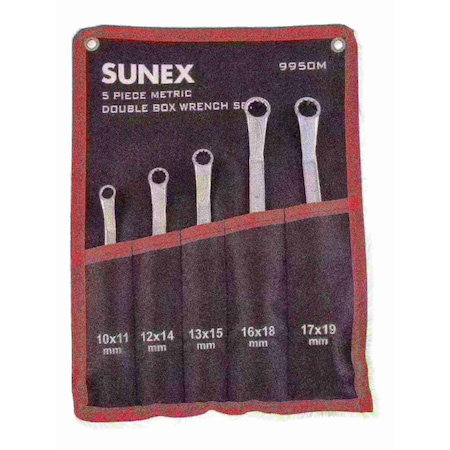 Sunex WRENCH SET 5 PC METRIC DOUBLE BOX SU9950M | Zoro