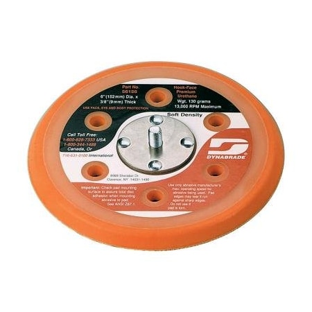 Dynabrade VACUUM DISC PAD HOOK-FACE 6" DIA DB56156 | Zoro