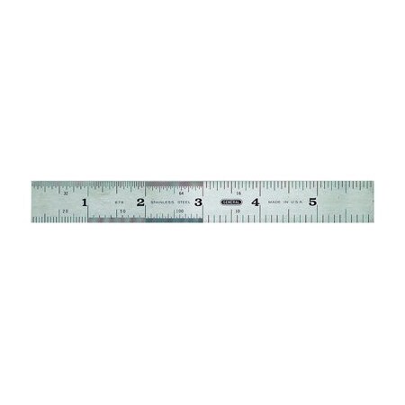General Tools RULE STEEL Metric 6" English Decimal GNCF678MED | Zoro