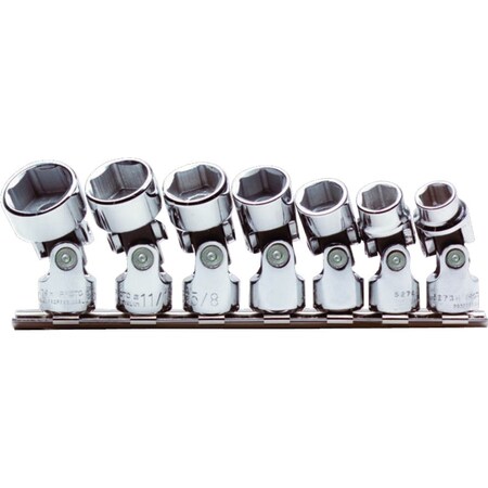 STANLEY-PROTO IND TOOLS 3/8 in Universal Socket Set, SAE, 7 Piece, 3/8 ...