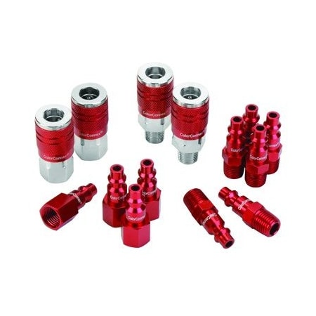 Legacy COUPLER TPYE D ColoR Connex 1/4"Red 14PC LMA73458D | Zoro