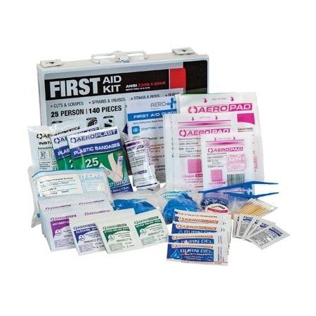 Sas Safety FIRST AID KIT-MTL BOX (25-MAN) SA6025-01 | Zoro