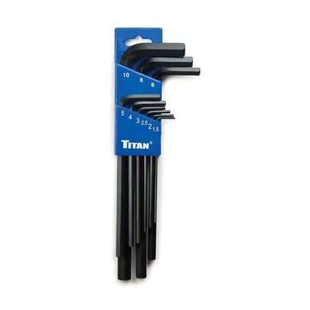Titan HEX KEY METRIC 9 PC SET LONG ARM TL12719 | Zoro