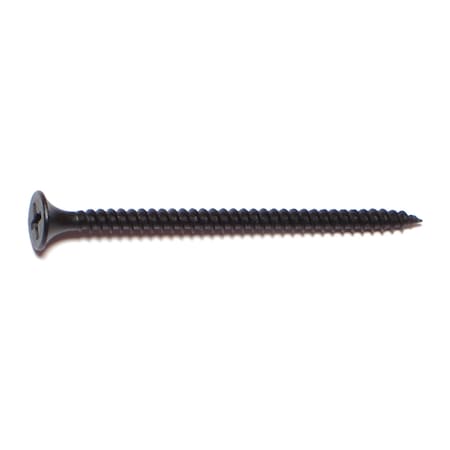 Buildright Drywall Screw, #6 x 2-1/4 in, Steel, Flat Head Phillips ...