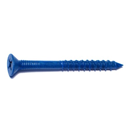 Red Head Tapcon Concrete Screw, 1/4" Dia., Flat, 2 3/4 in L, Steel Blue ...