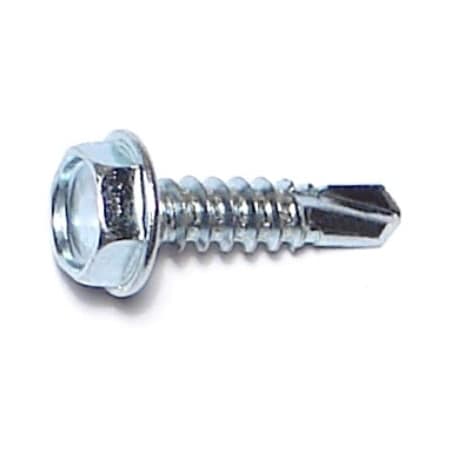 Buildright Self-Drilling Screw, #10 x 3/4 in, Zinc Plated Steel Hex ...