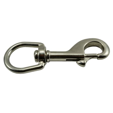 Midwest Fastener 1" x 4-1/8" 316 Stainless Steel Swivel Eye Snap Hooks ...