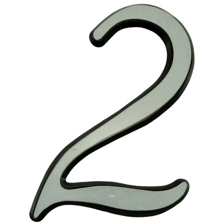 Midwest Fastener 4" - "2" White Plastic Reflective House Numbers 3PK ...