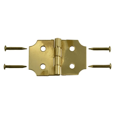 Midwest Fastener 5/8" x 1" Solid Brass Ornamental Hinges 4PK 37141 | Zoro