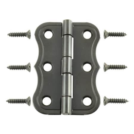Midwest Fastener 2 x 1-3/8" Ornamental Bronze Plated Steel Box Hinges ...