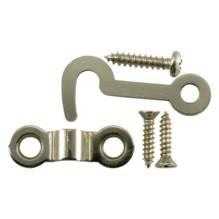 Midwest Fastener 3/4" x 1-7/8" Satin Nickel Hooks & Staples 10PK 37224 ...