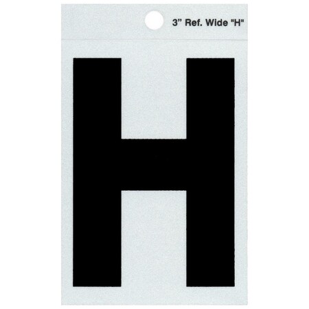 Midwest Fastener 3" - H Straight Wide Black Reflective Letters 12PK ...