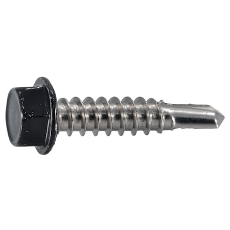 Midwest Fastener Self-Drilling Screw, #12 x 1 in, Painted Stainless ...