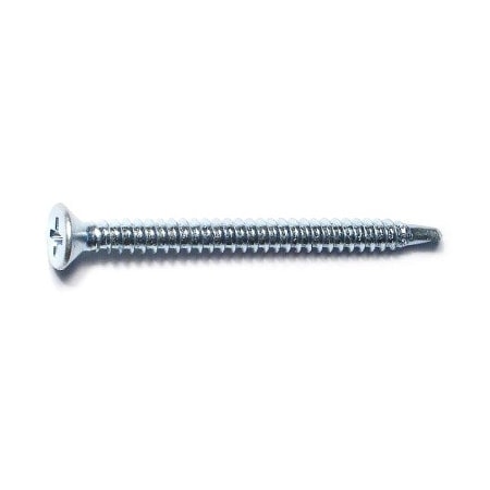 Midwest Fastener Self-Drilling Screw, #8 x 2 in, Zinc Plated Steel Flat ...