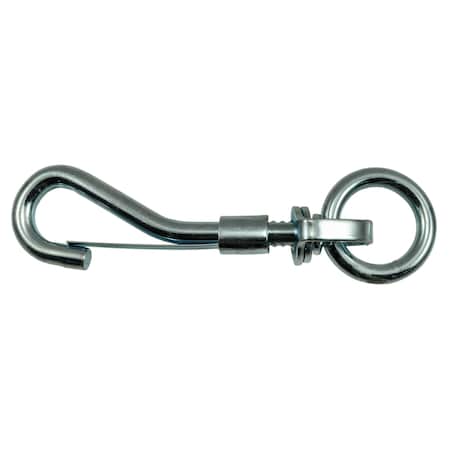 Midwest Fastener 3/4" Zinc Plated Steel Swivel Eye Spring Snap Hooks ...