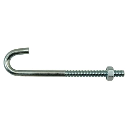 Midwest Fastener 1/4"-20 x 4" Zinc Plated Steel Coarse Thread J-Bolt ...