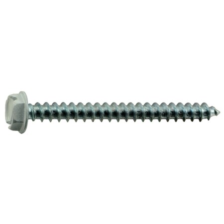 Midwest Fastener Sheet Metal Screw, #10 x 2 in, Painted Steel Hex Head ...