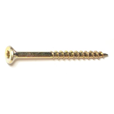Saberdrive Wood Screw, #8, 2 in, Zinc Yellow Steel Flat Head Torx Drive ...