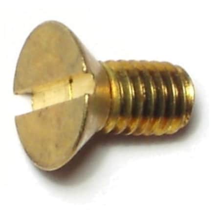 Midwest Fastener #10-32 x 3/8 in Slotted Flat Machine Screw, Plain ...