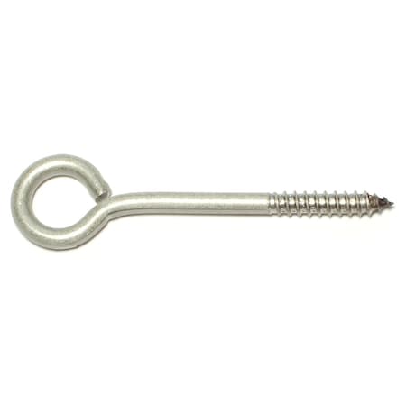 Midwest Fastener Eye Bolt 1/4", 18-8 Stainless Steel, 10 PK 65145 | Zoro