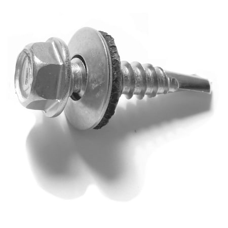 Midwest Fastener Self-Drilling Screw, #12 x 1 in, Plain Stainless Steel ...