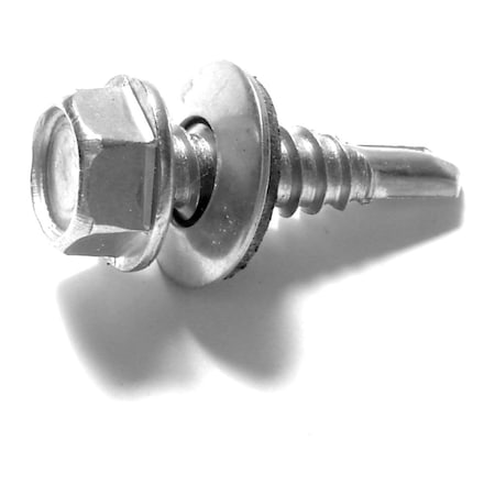 Midwest Fastener Self-Drilling Screw, #14 x 1 in, Stainless Steel Hex ...