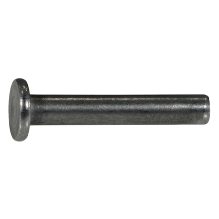 Midwest Fastener Solid Rivet, Flat Head, 1/8 in Dia., 3/4 in L, Steel ...