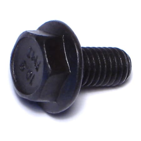 Midwest Fastener Class 10.9, M6-1.00 Flange Bolt, Black Phosphate Steel ...