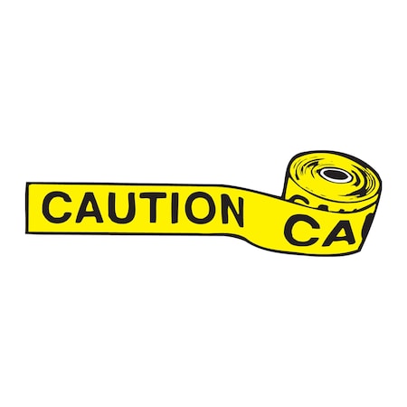 Hy-Ko 200Ft Yellow/Blue Caution Tape Flagging Tape, 3PK A10569 | Zoro