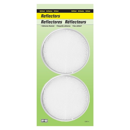 Hy-Ko 3.25In Carded Crystal Reflector, 12PK A10631 | Zoro