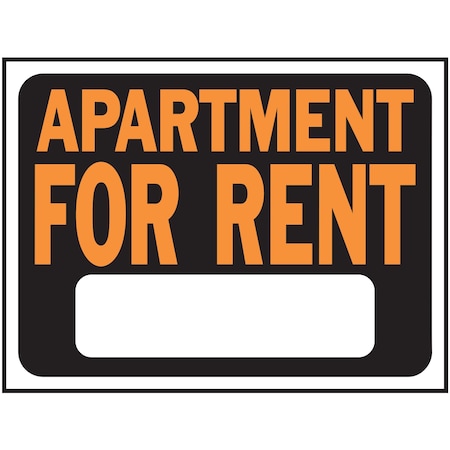 Hy-Ko Apartment For Rent Sign 8.5" x 12.5", 10PK A10637 | Zoro