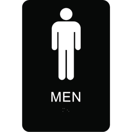 Hy-Ko Braille Men Signs 6" x 9", 3PK A20007 | Zoro