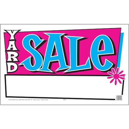 Hy-Ko Yard Sale Bag Sign W/Frame Sign 14" x 20", 6PK A24203 | Zoro