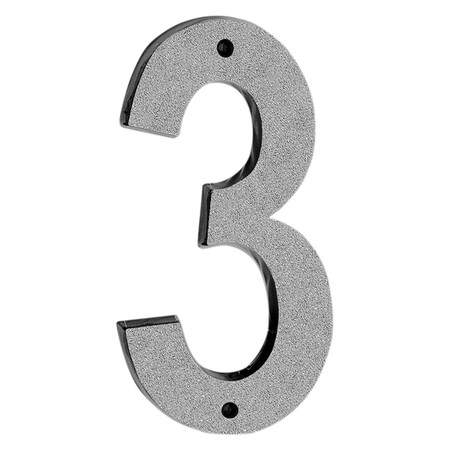 Hy-Ko 6 In Reflective Plastic Number 3, 5PK A30833 | Zoro