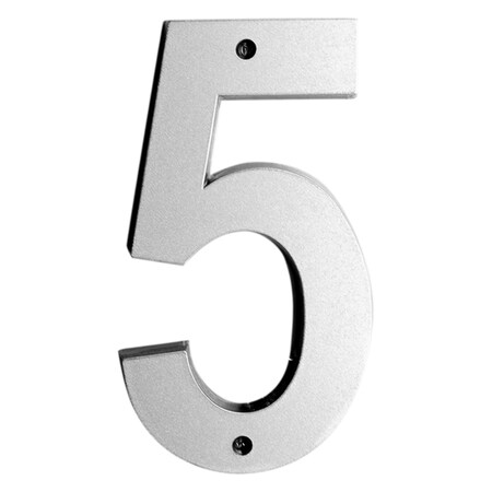 Hy-Ko 6 In Reflective Plastic Number 5, 5PK A30835 | Zoro