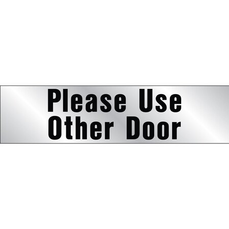 Hy-Ko Please Use Other Door Sign 2" x 8", 10PK, B00060 B00060 | Zoro