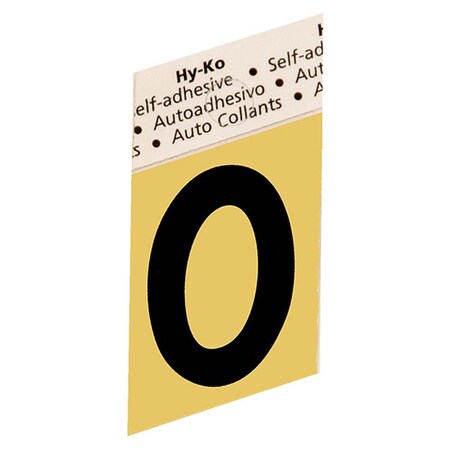 Hy-Ko 1.5In Gold Aluminum Number 0, 10PK B00246 | Zoro