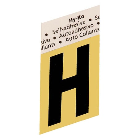 Hy-Ko 1.5 In Gold Aluminum Letter H, 10PK B00264 | Zoro