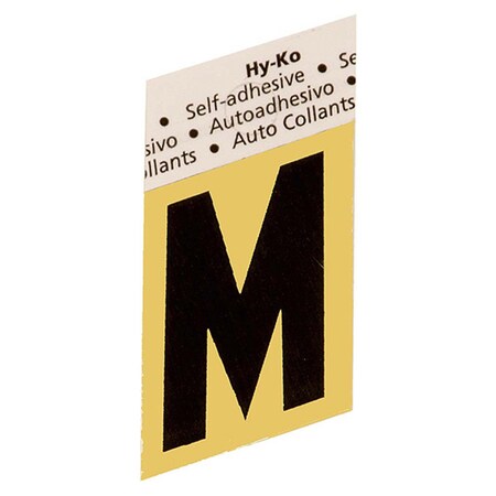Hy-Ko 1.5 In Gold Aluminum Letter M, 10PK B00269 | Zoro
