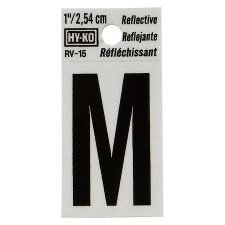 Hy-Ko 1.25In Reflective Letter M, 10PK B00386 | Zoro