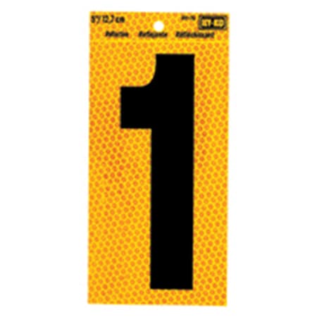 Hy-Ko 5In Yellow Reflective Number 1, 10PK B00751 | Zoro